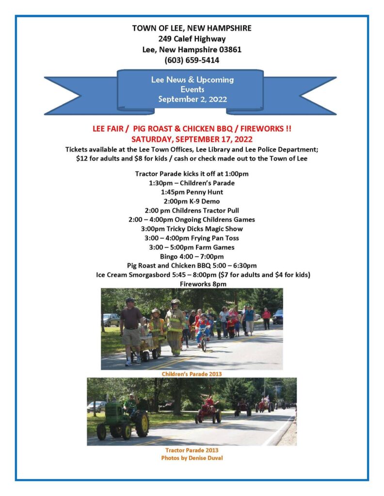 Lee NH Historical Society | History in your town